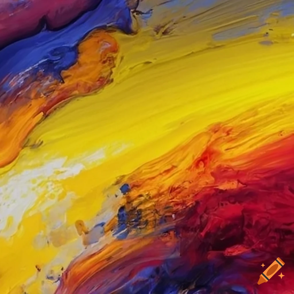 Painting with various shades of yellow