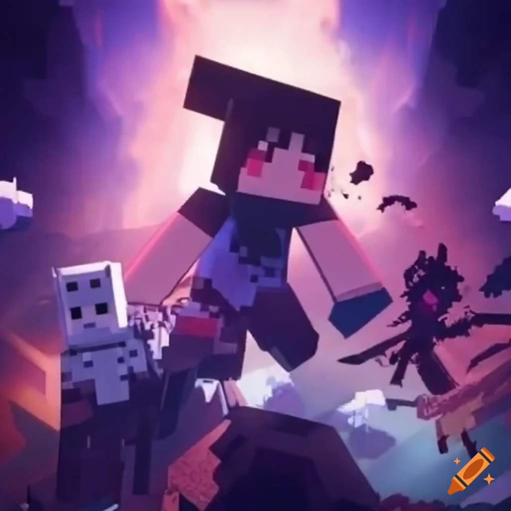 Redefine minecraft gameplay on Craiyon