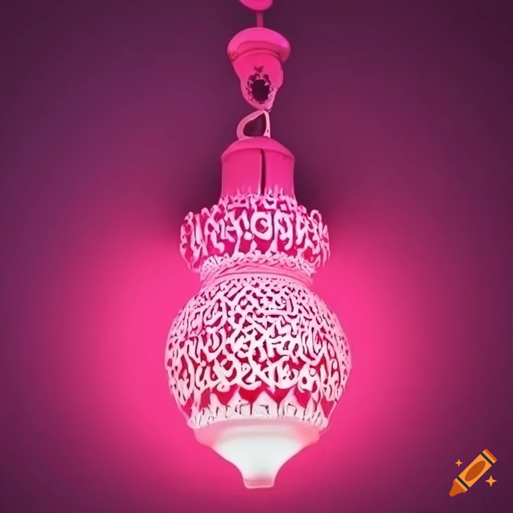 Pink islamic lamp decoration
