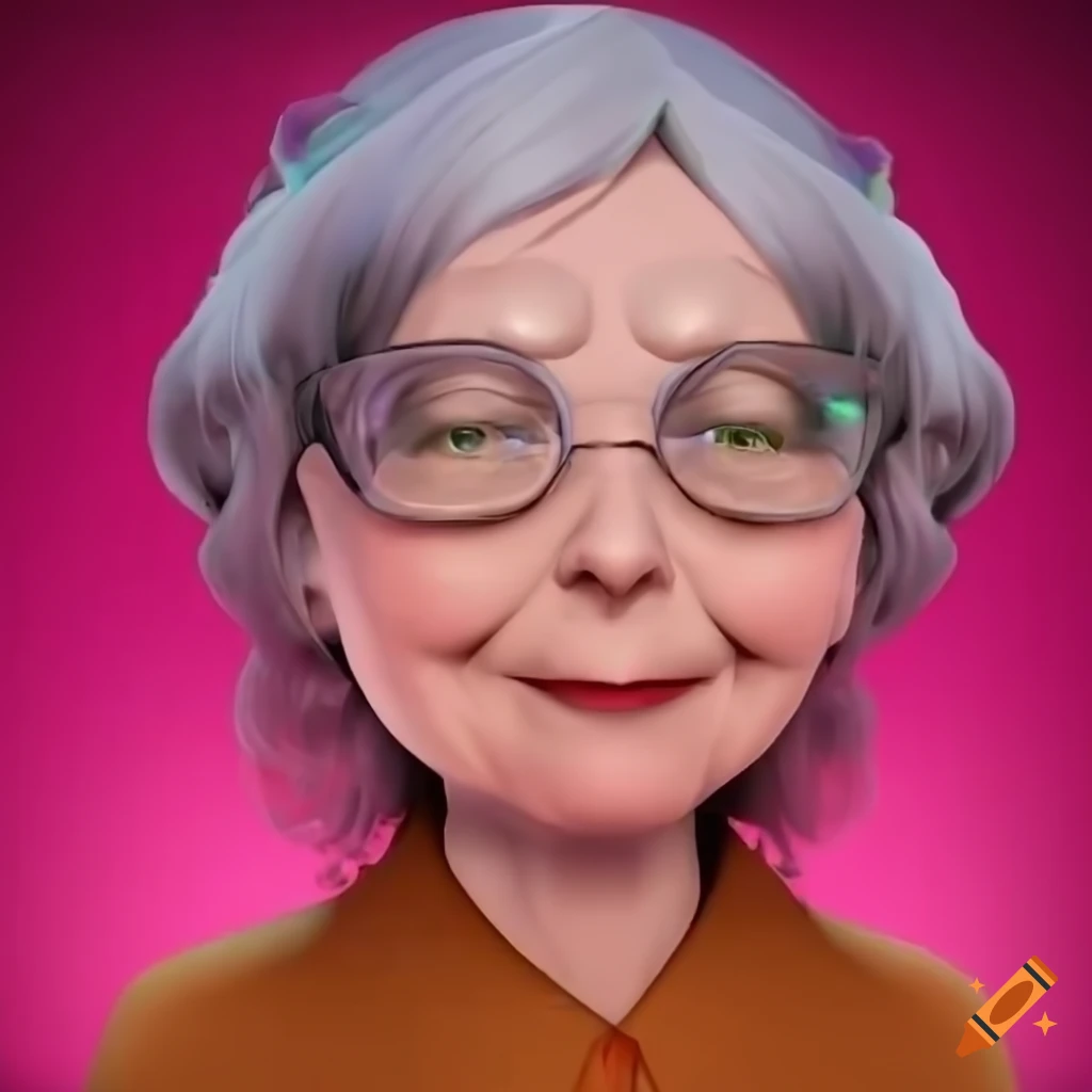 3d artwork of a grandma as a vtuber on Craiyon
