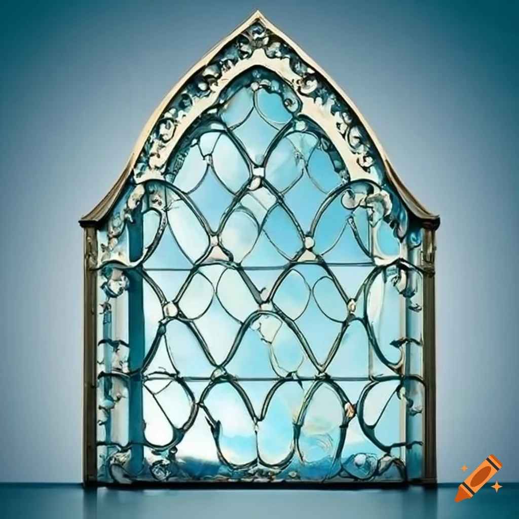 Rococo glass facade with ornamental details