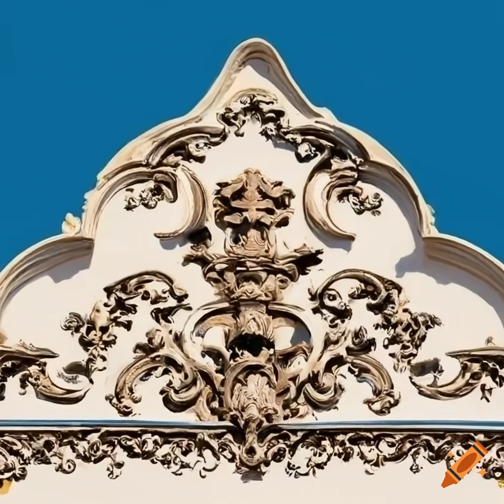 Rococo facade gable ornamentation