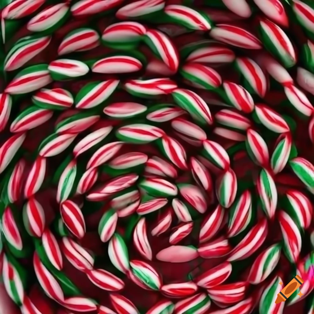 Vibrant peppermint labyrinth with candy cane hedges