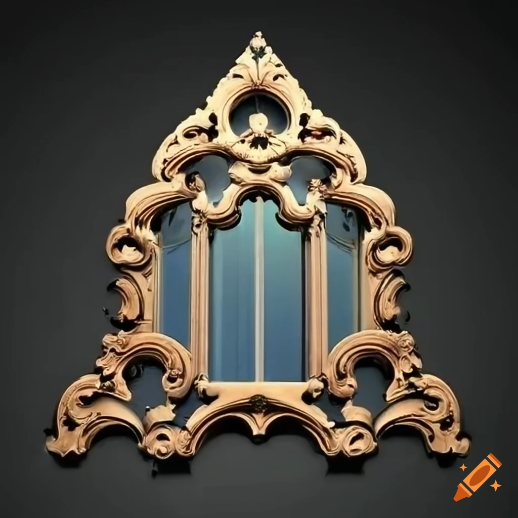 Rococo glass gable facade on Craiyon