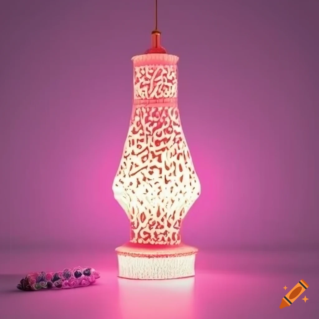 Pink islamic art lamp