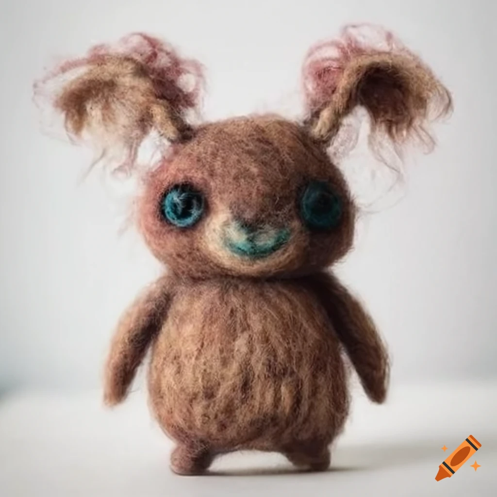 Felted wool dream creatures with unique outfits on Craiyon