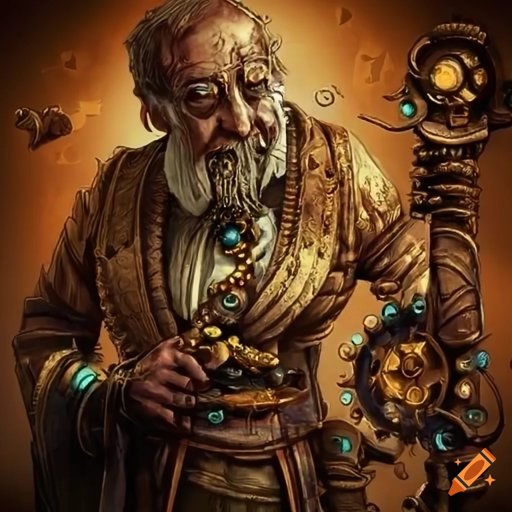 Steampunk and magic society on Craiyon