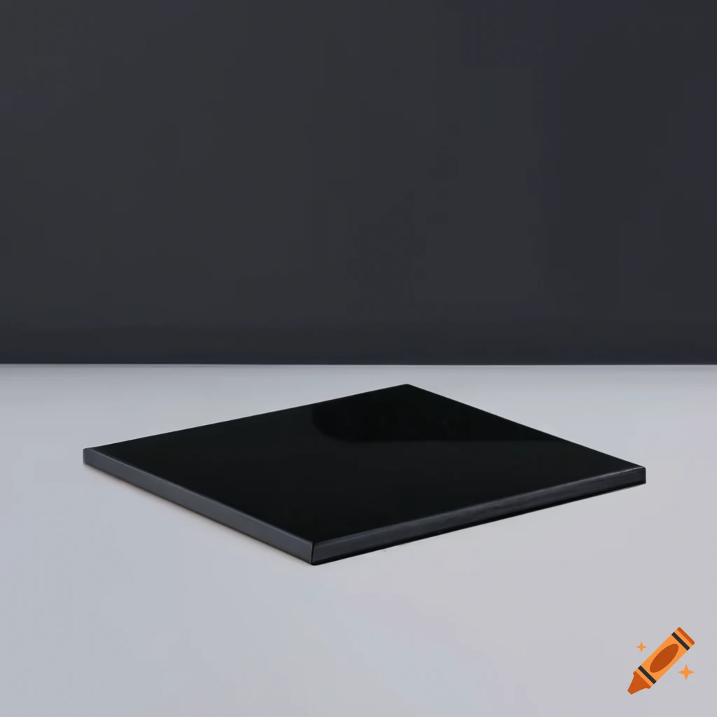 Glass floor plate with black frame on Craiyon