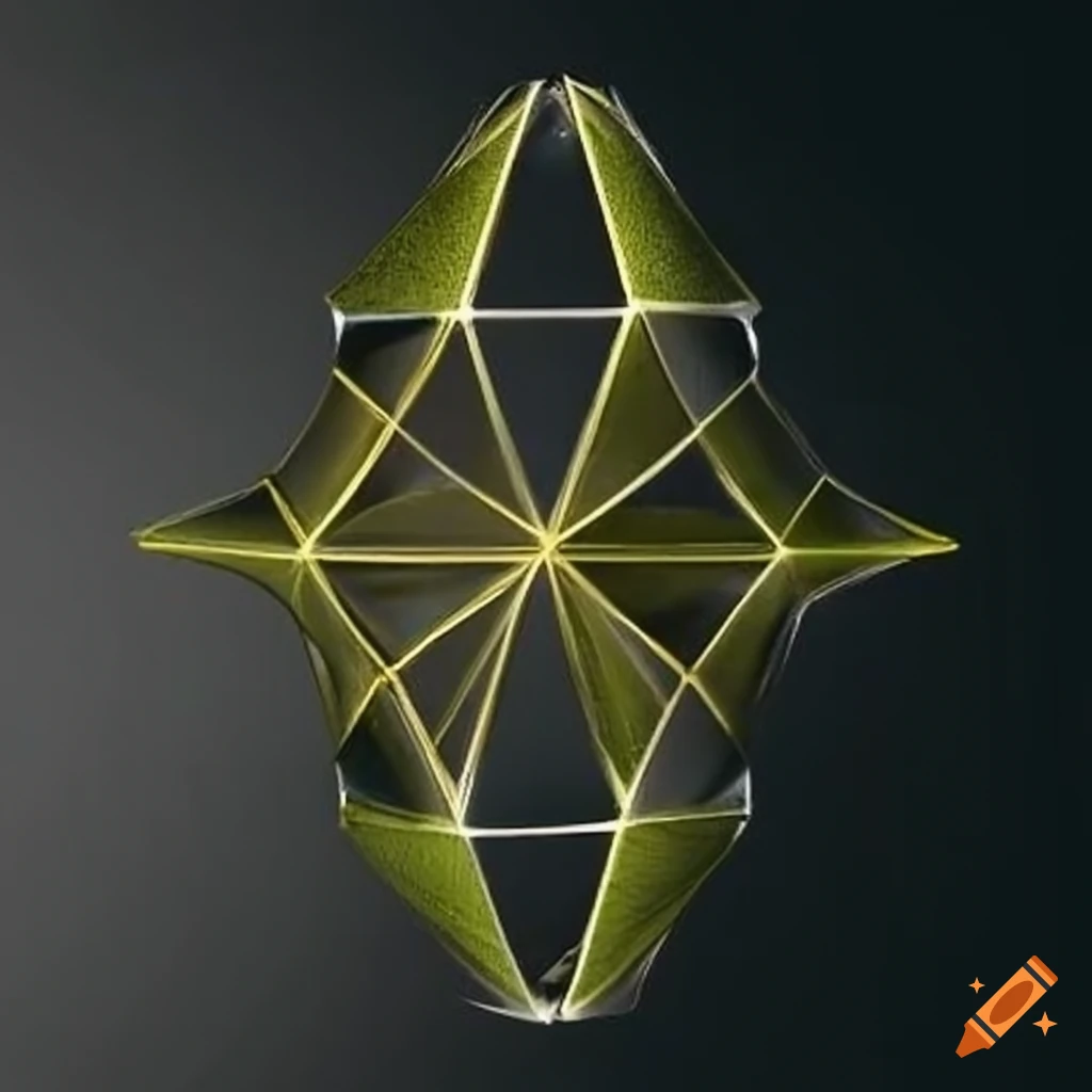 Minimalistic and sophisticated abstract geometric structure on Craiyon