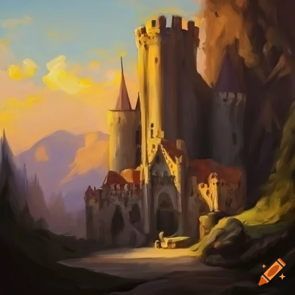 Magical painting of hyrule castle by daniel f. gerhartz on Craiyon