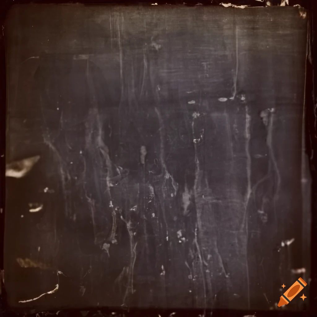 Close-up of an old, scratched vintage film photo on Craiyon