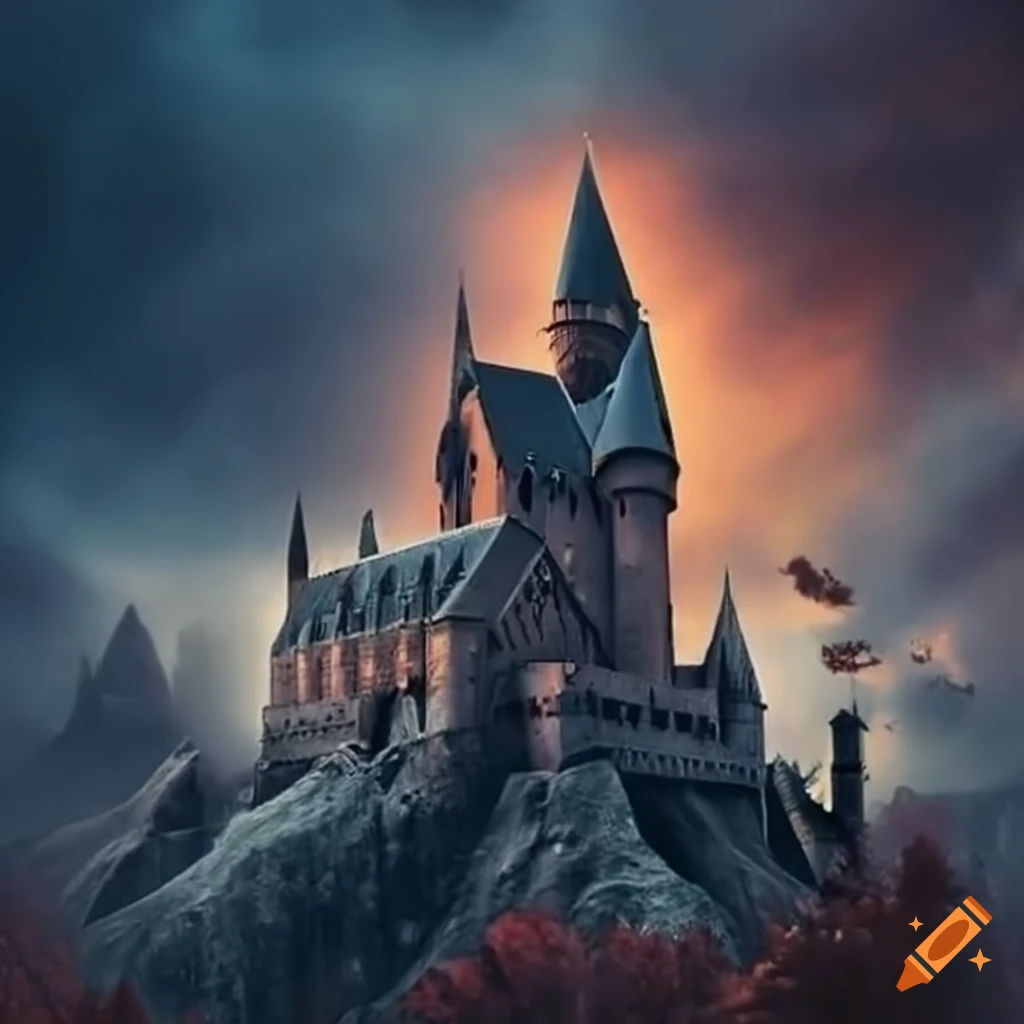 Autumn scenery of hogwarts on Craiyon