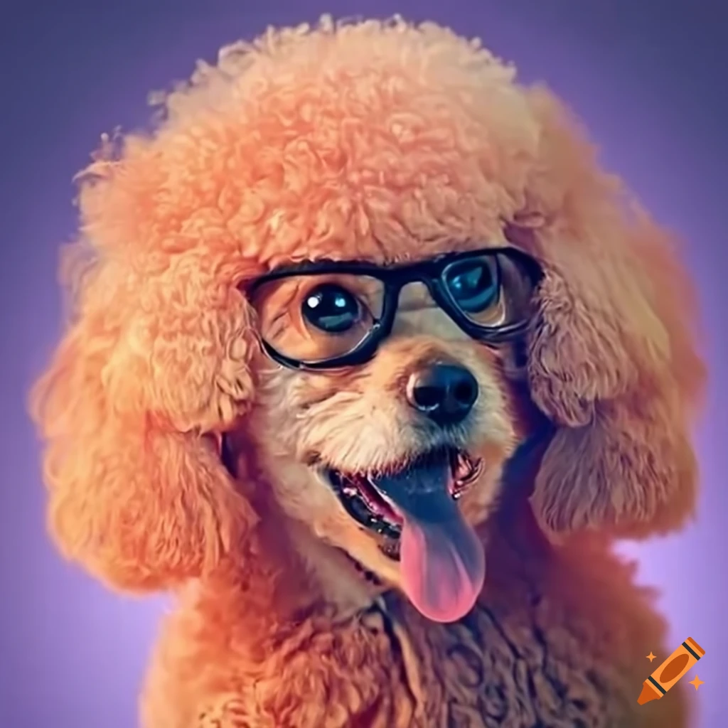 retro-poodle-dog-sitting-next-to-a-vintage-radio-on-craiyon