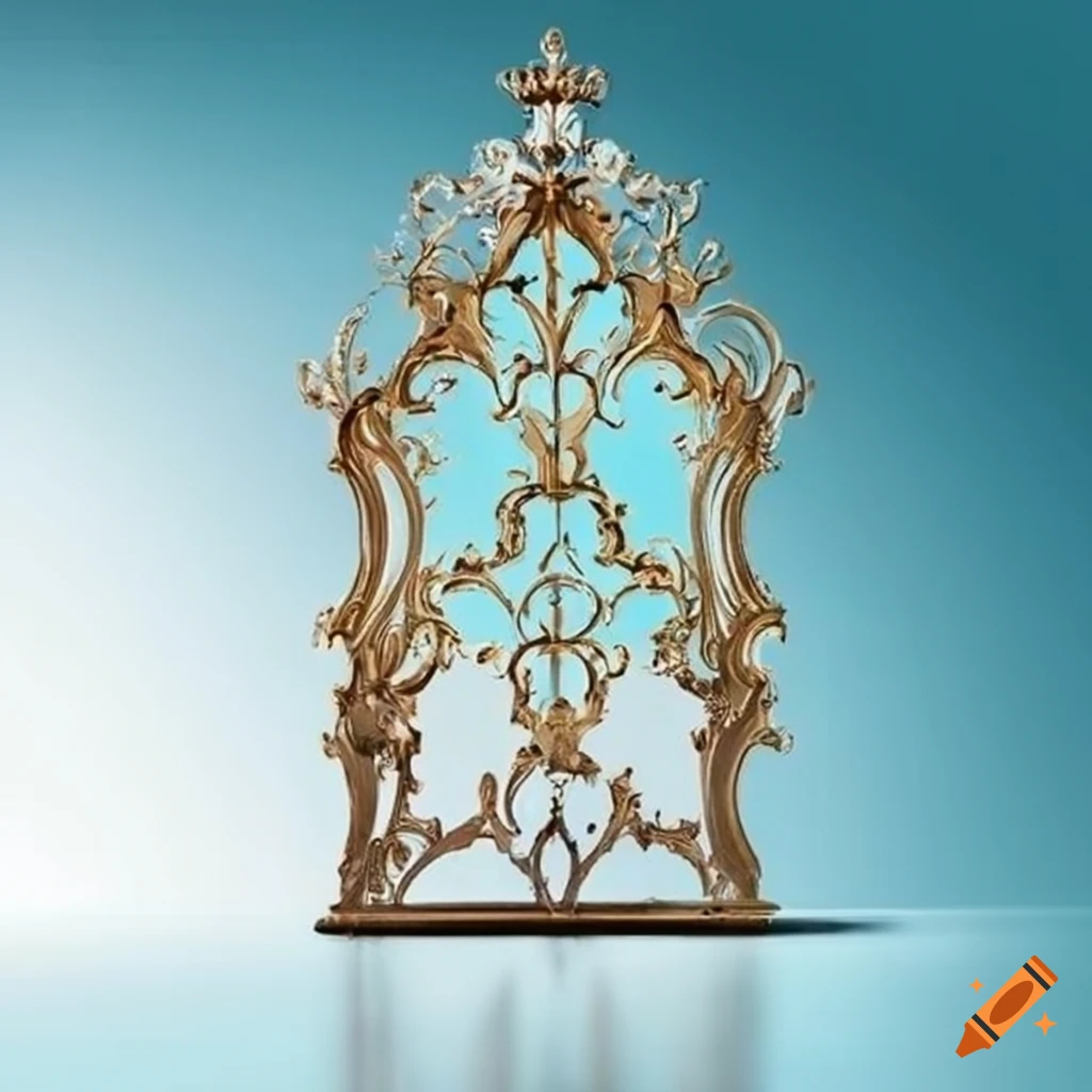 Ornamental rococo glass facade on Craiyon