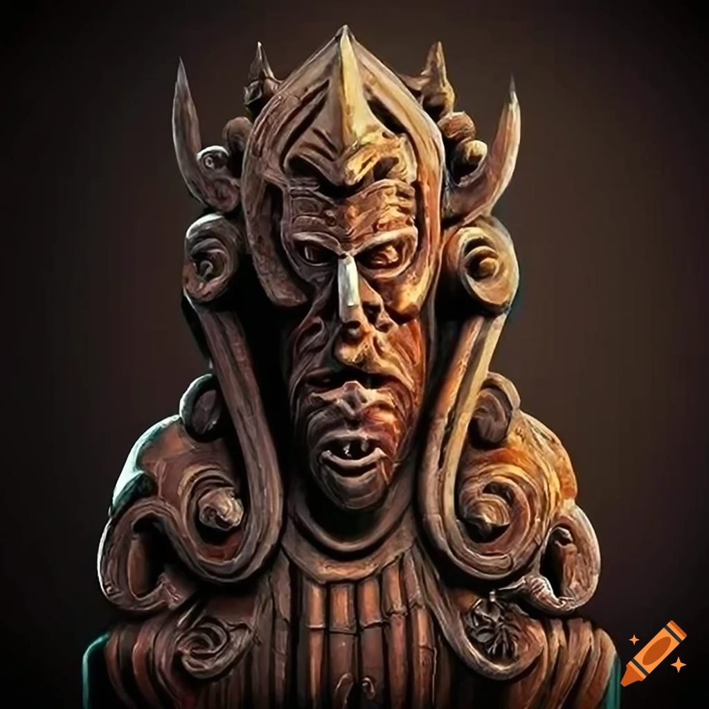 Dungeon game with architectural carving style on Craiyon