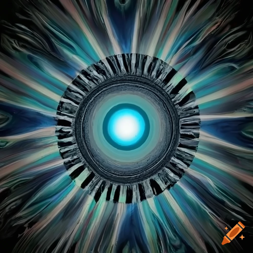 Abstract wheel inspired by miro and giger on Craiyon