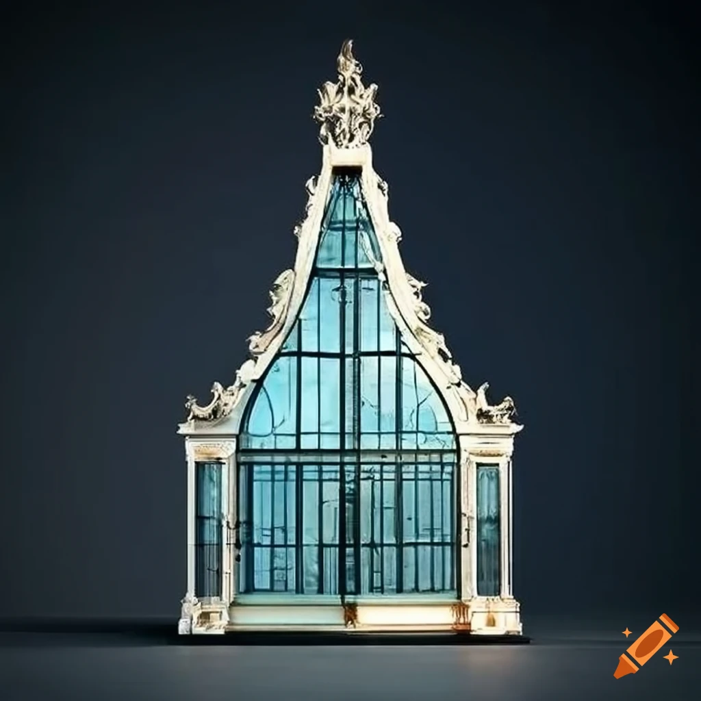 Ornamental rococo glass facade