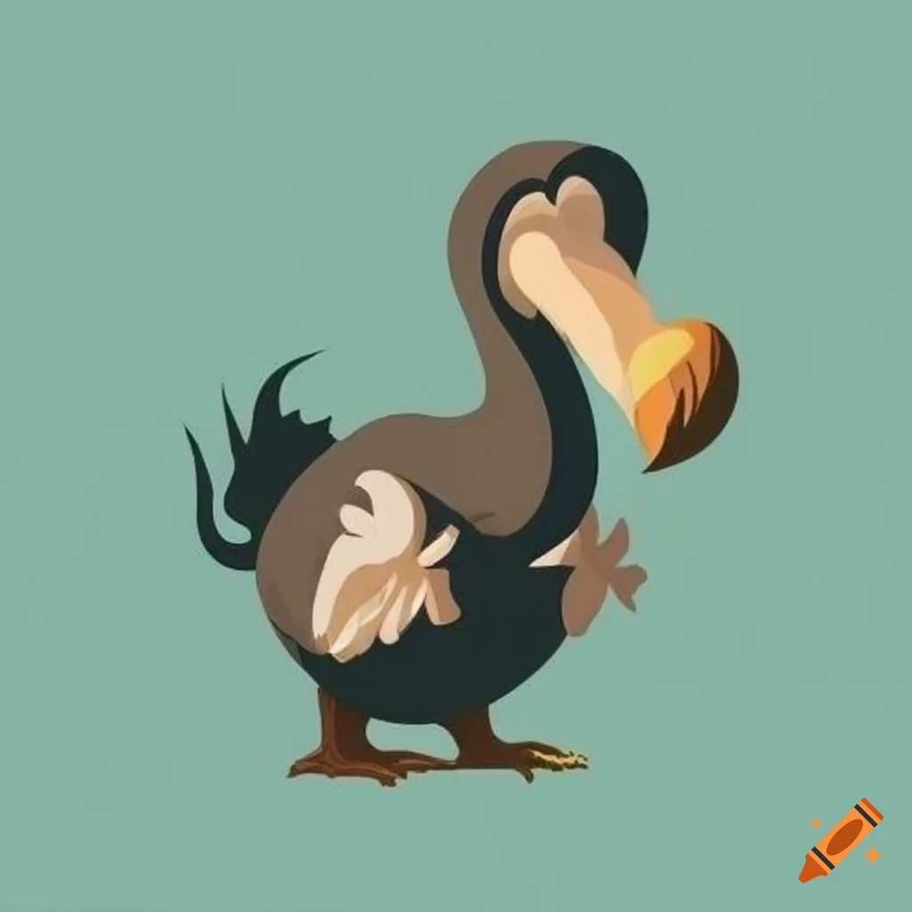 Tattoo design of a dodo bird fishing a marlin on Craiyon