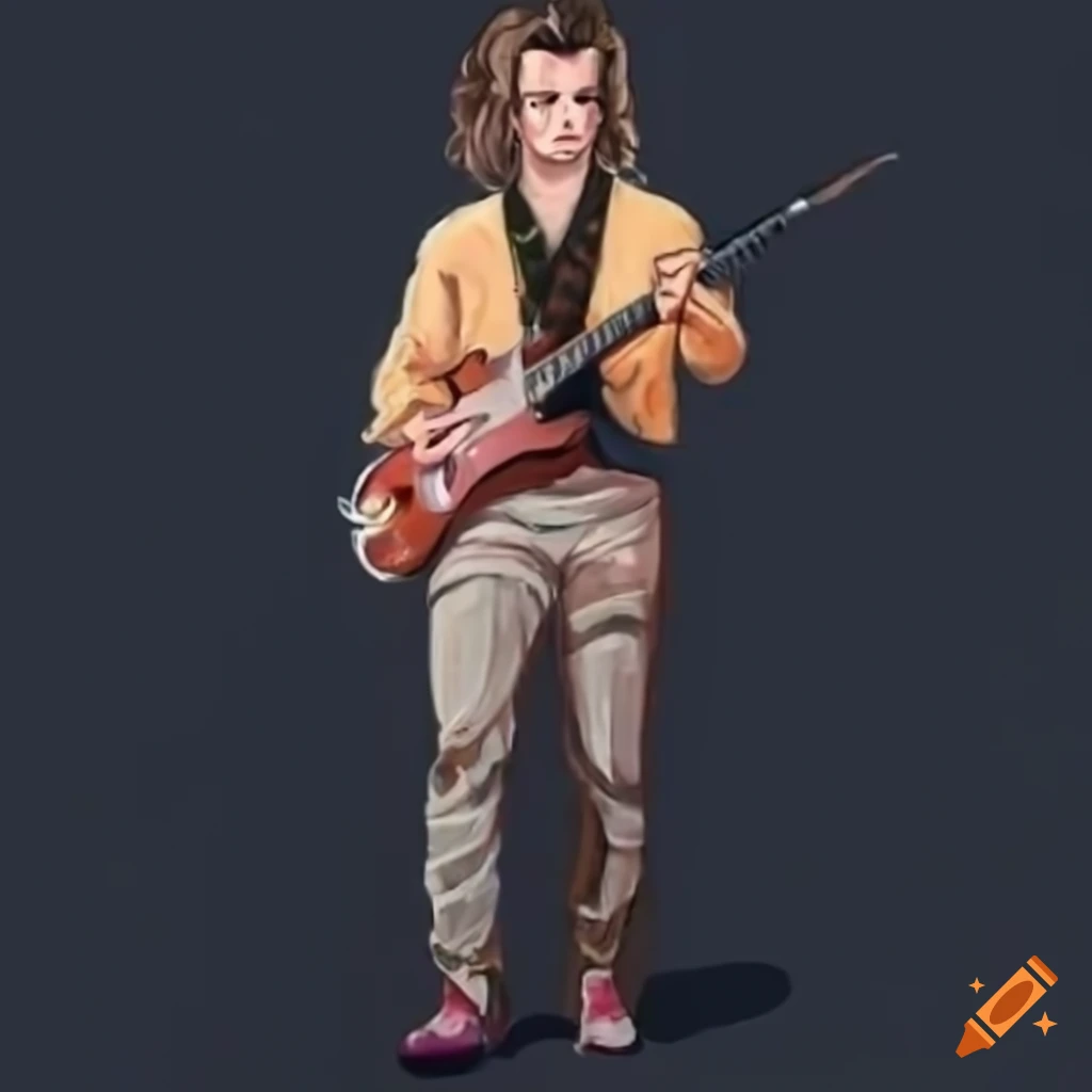 Steve harrington character cosplay with cat ears and cat tail on Craiyon