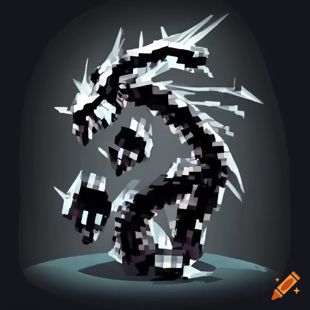 Concept art of crystal drakes in minecraft on Craiyon