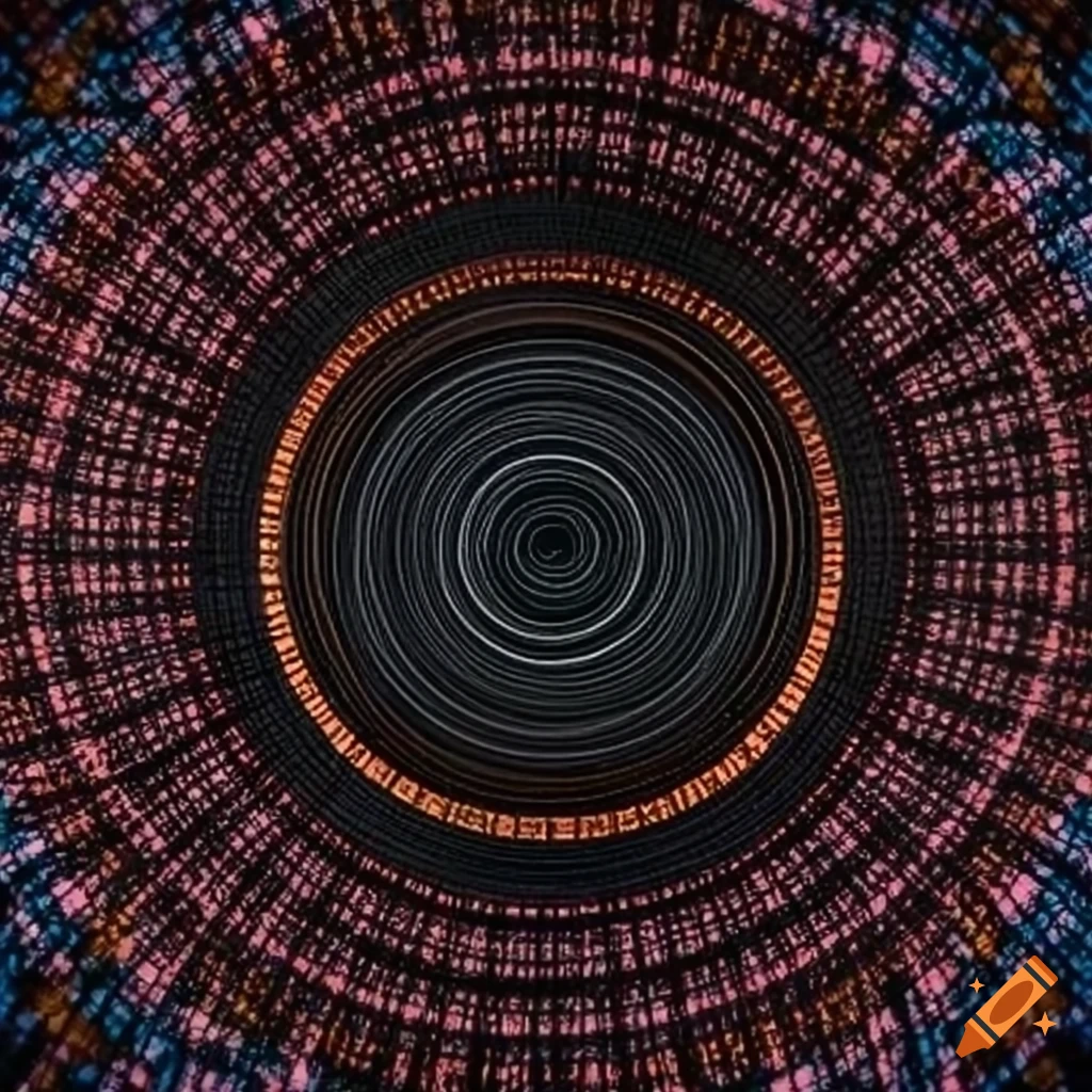 Multicolor binary code square on Craiyon