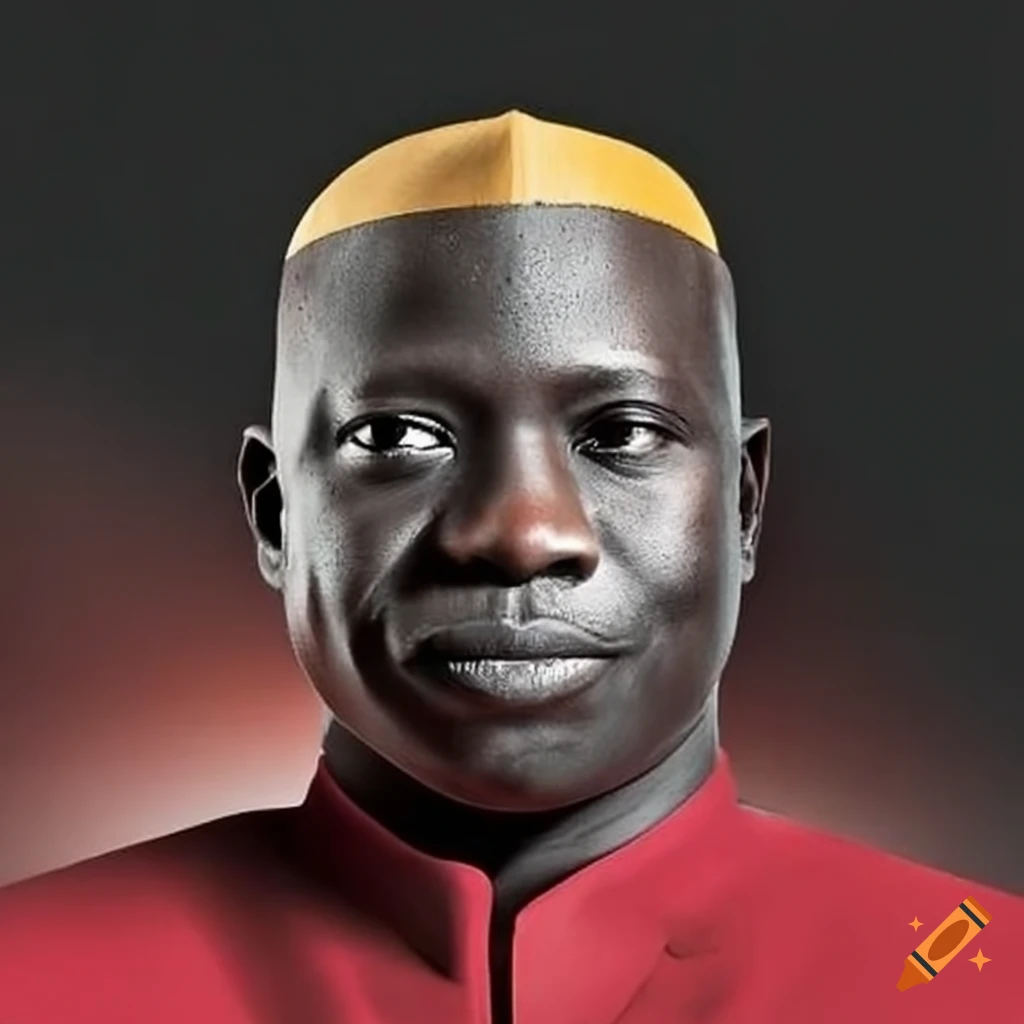 Portrait of yahya jammeh, former president of the gambia