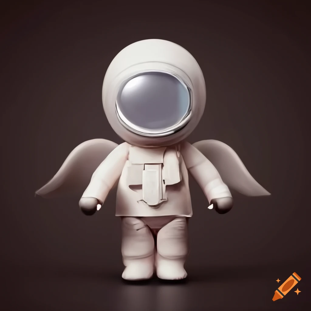 Toy art of an astronaut angel on Craiyon