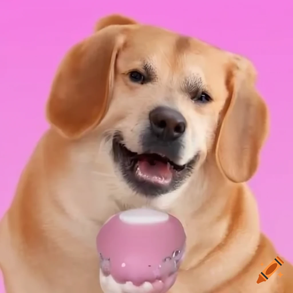 Funny dog meme with beauty filters on Craiyon