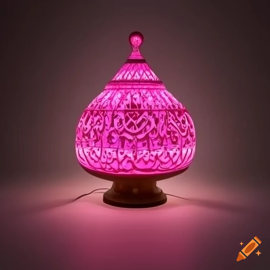 Pink islamic art lamp