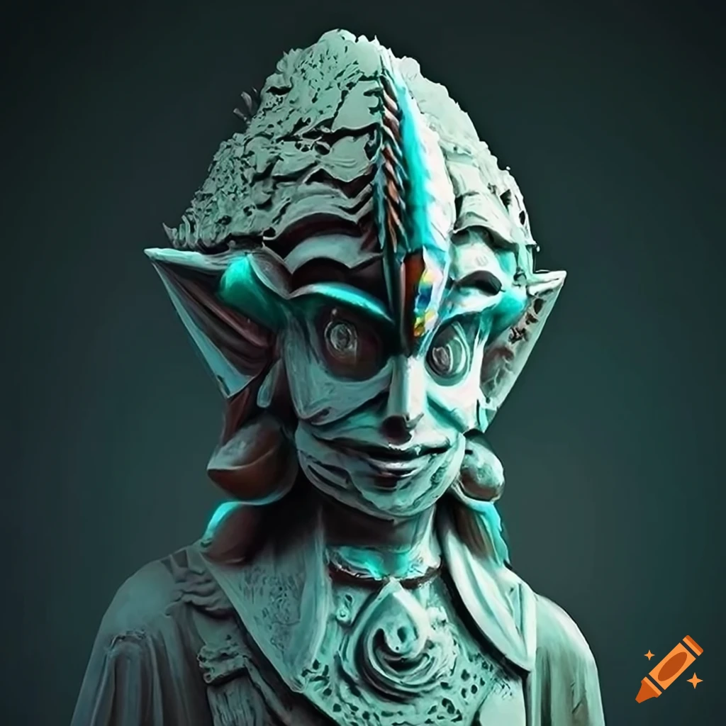 Detailed sculpture inspired by Zelda game on Craiyon