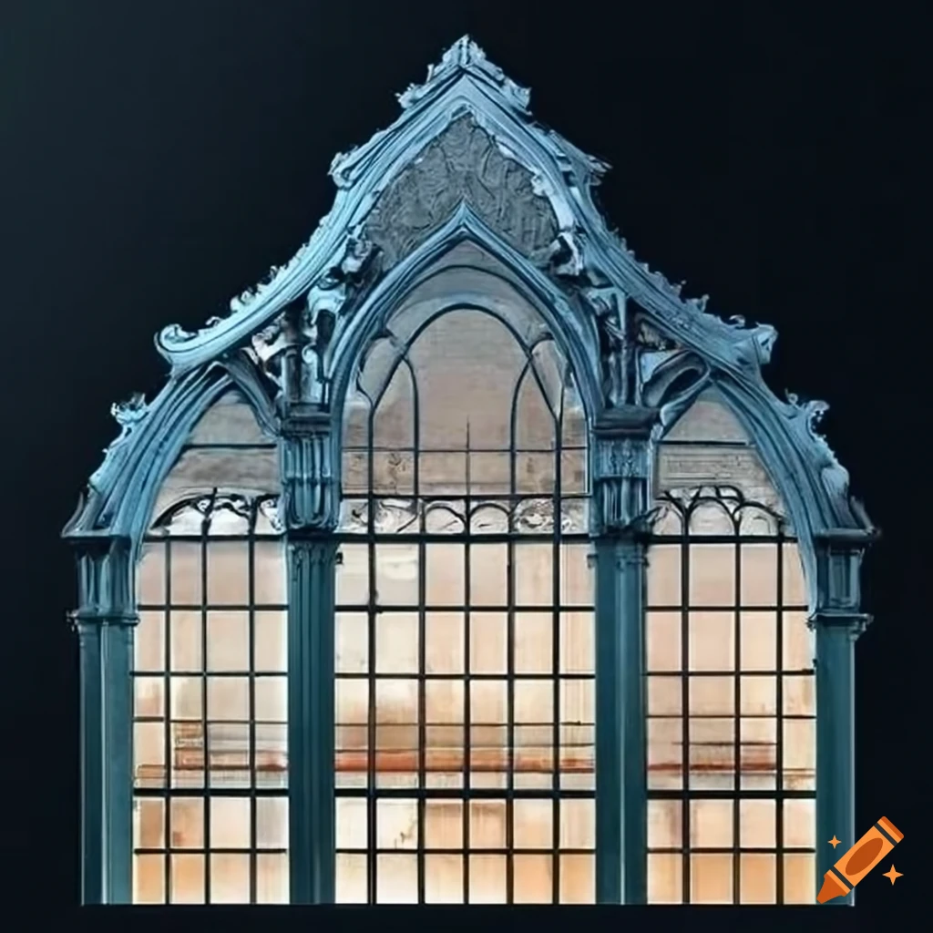 Rococo glass facade design on Craiyon