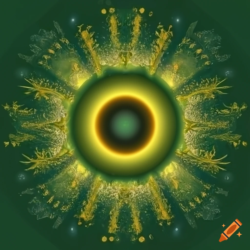 Green sun on Craiyon