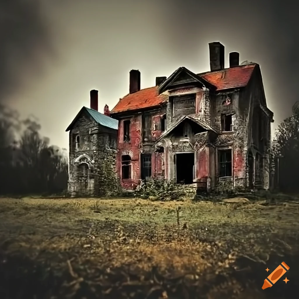 Photo of a decrepit manor on Craiyon