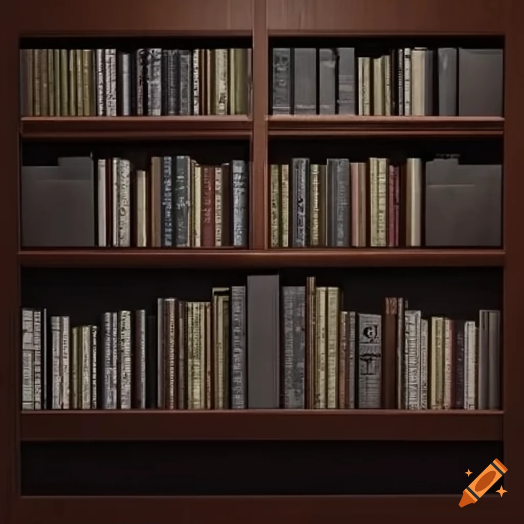 Enlarged bookshelf on Craiyon