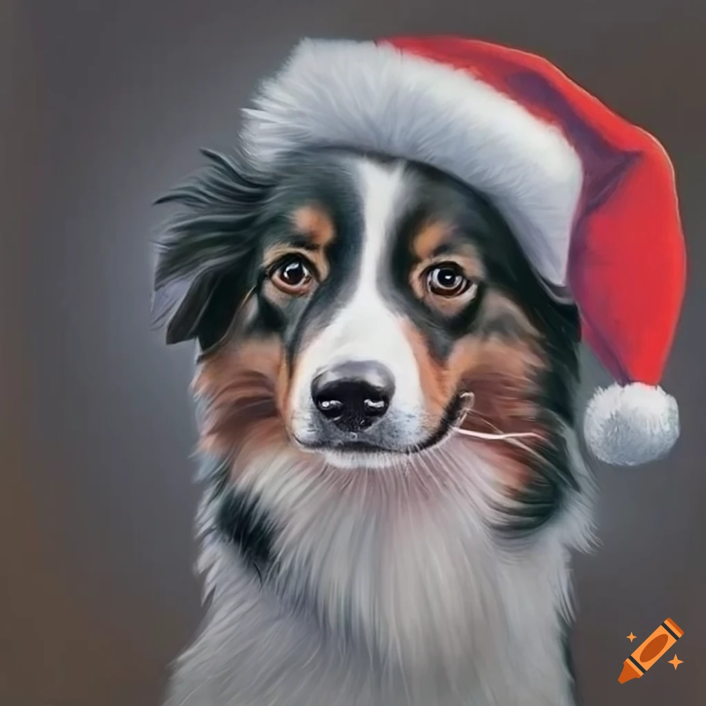 Hyper realistic portrait drawing of a border collie puppy on Craiyon