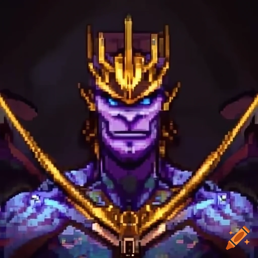 Pixel art of a powerful protoss character summoning elemental forces on ...