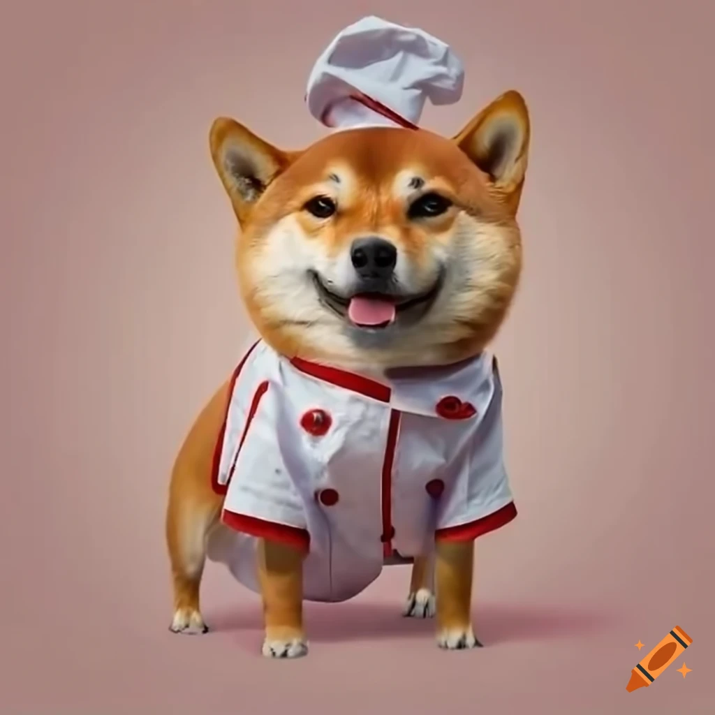 Doge wearing a pink skirt on Craiyon