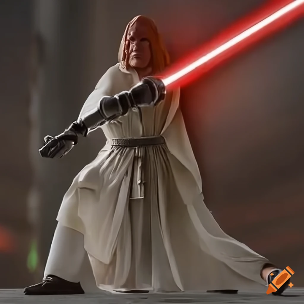 Jedi Knight driving a tractor towing Millennium Falcon on Craiyon