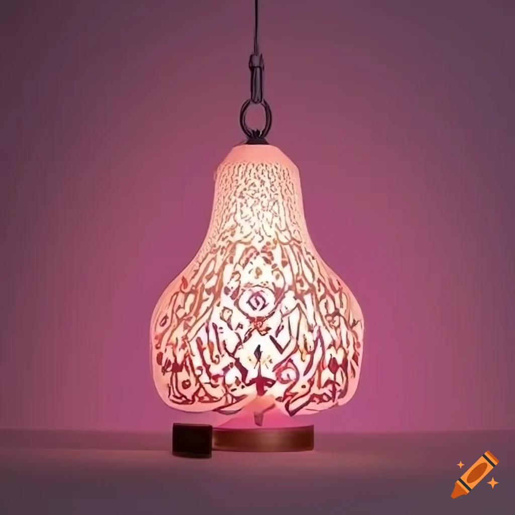 Pink islamic art lamp