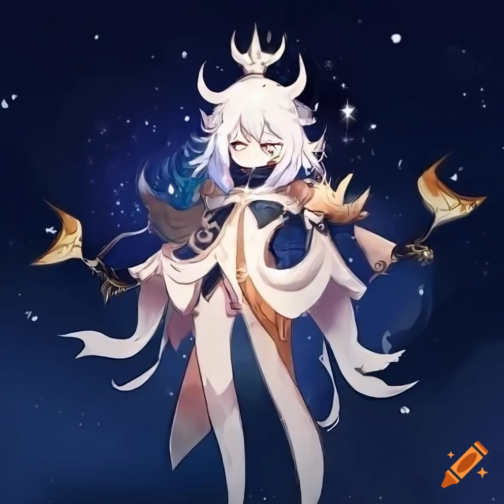 Full body artwork of genshin impact's paimon on Craiyon