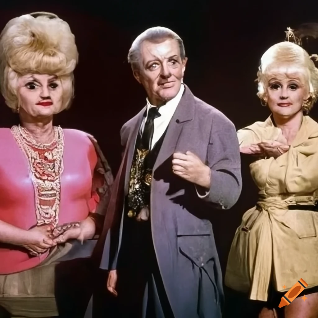 Colorful poster of a uk comedy film cast on Craiyon