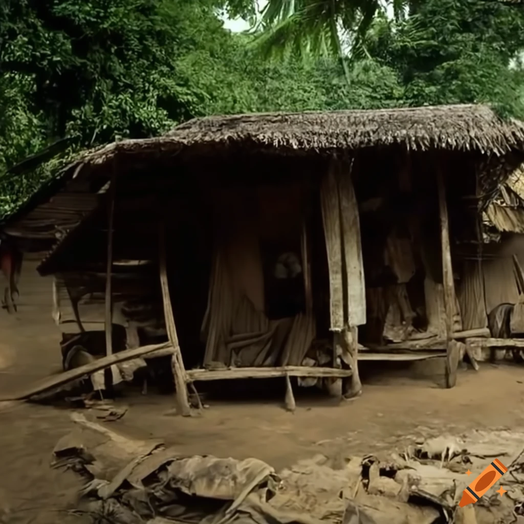 Hut in a vietnamese village on Craiyon