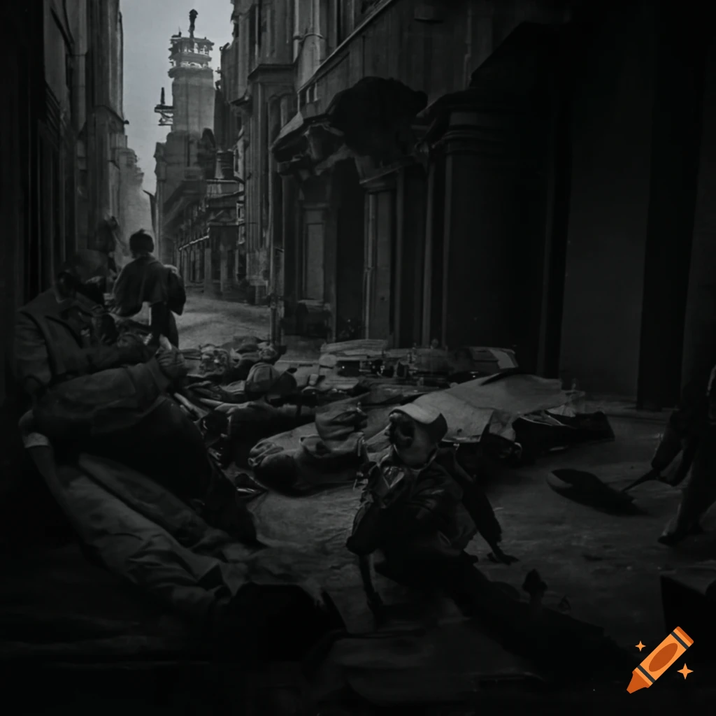 Artwork depicting a post-apocalyptic world on Craiyon