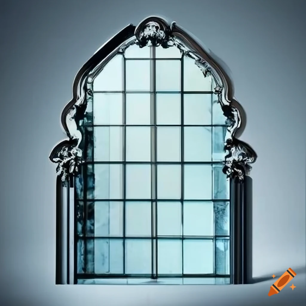 Rococo glass facade with glass gable on Craiyon