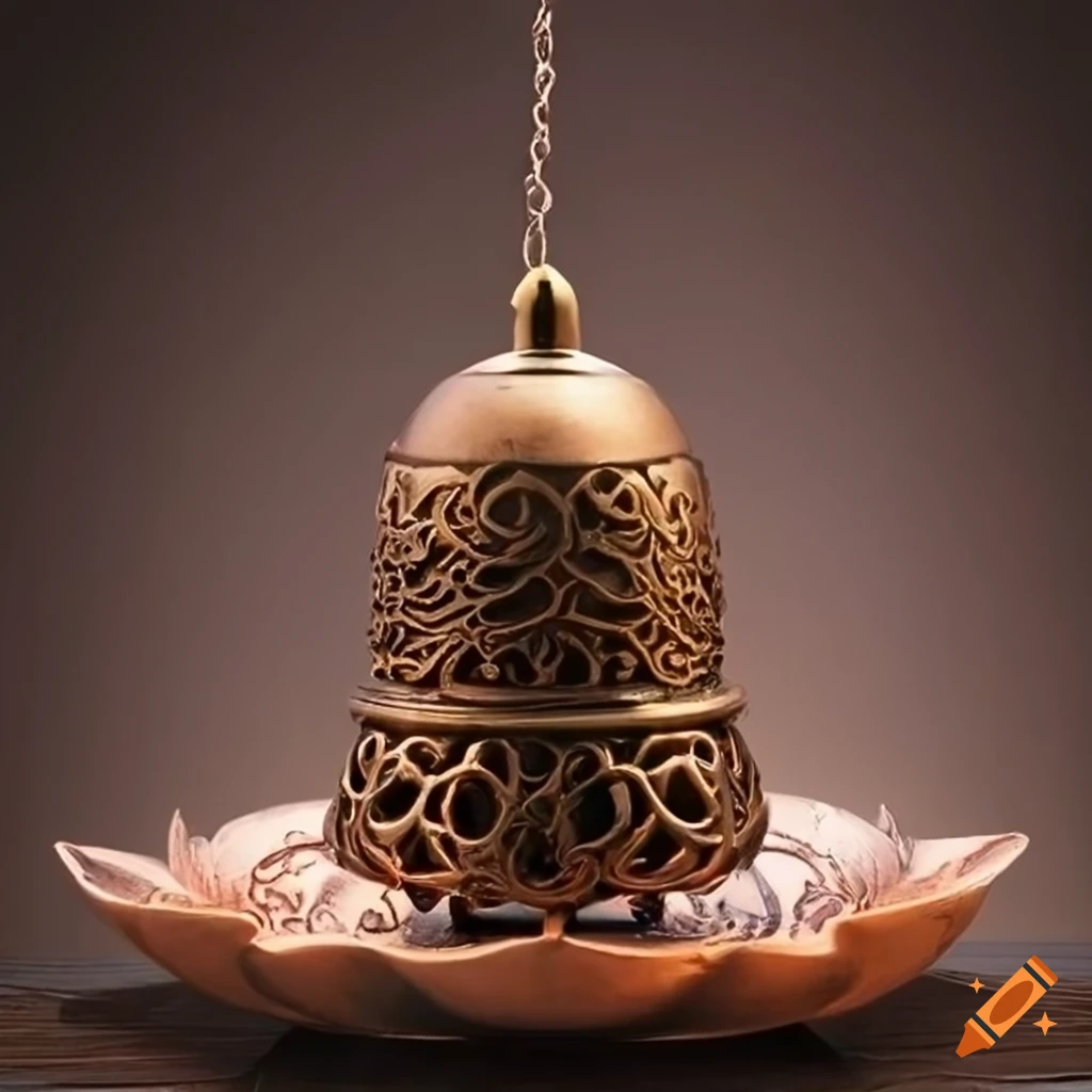 Japanese-style lotus incense burner with smoke pattern on Craiyon