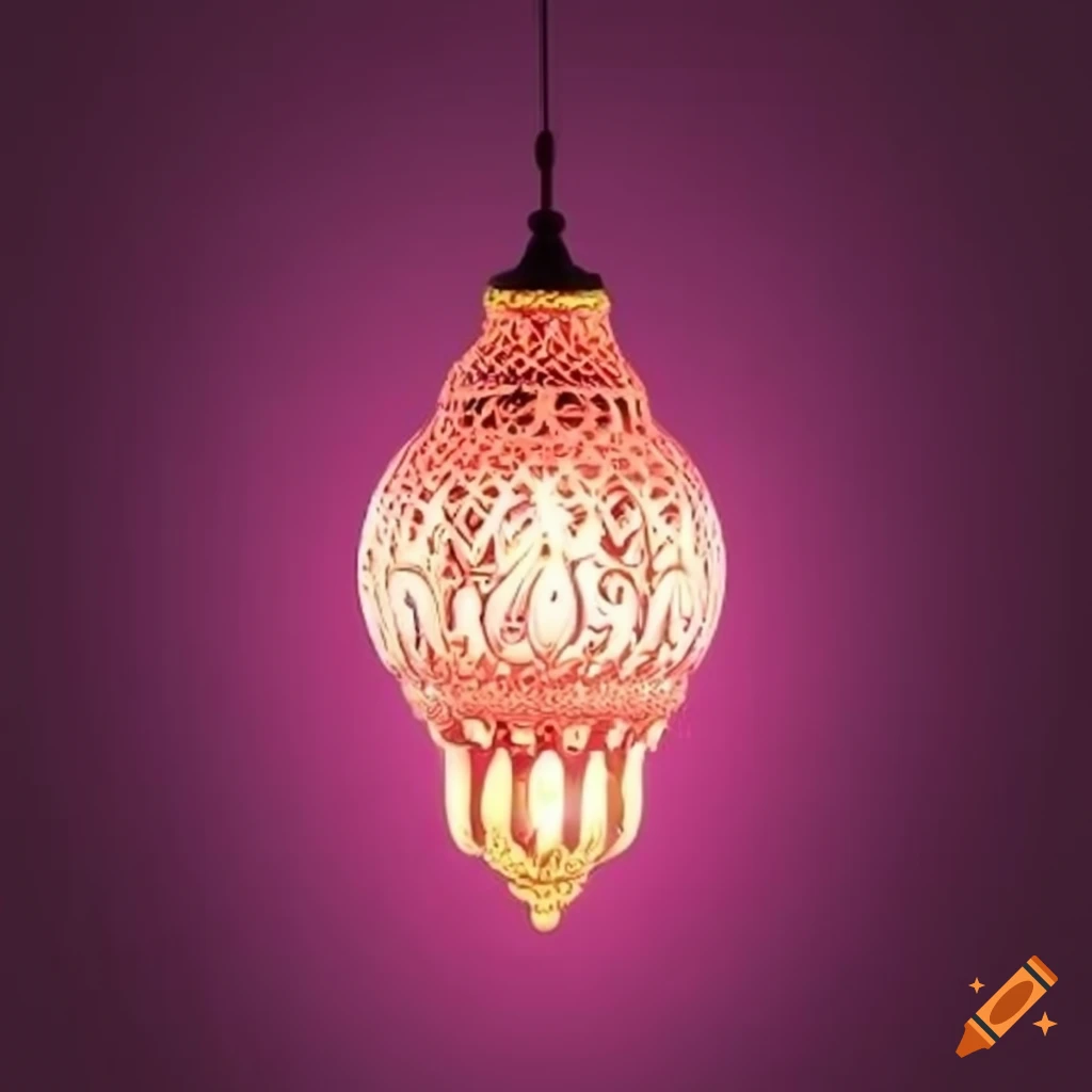 Pink islamic lamp on Craiyon