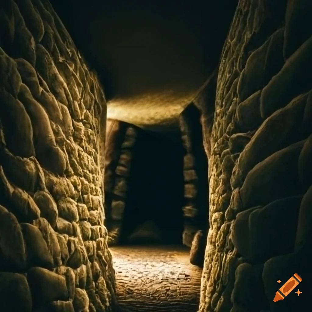 Tourists visiting the ancient site of Newgrange in Ireland on Craiyon