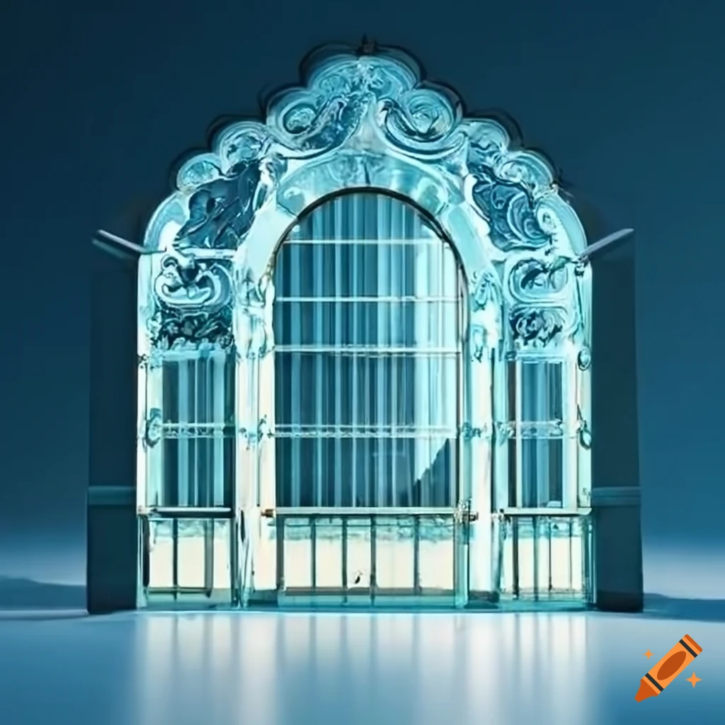 Rococo glass facade with gable