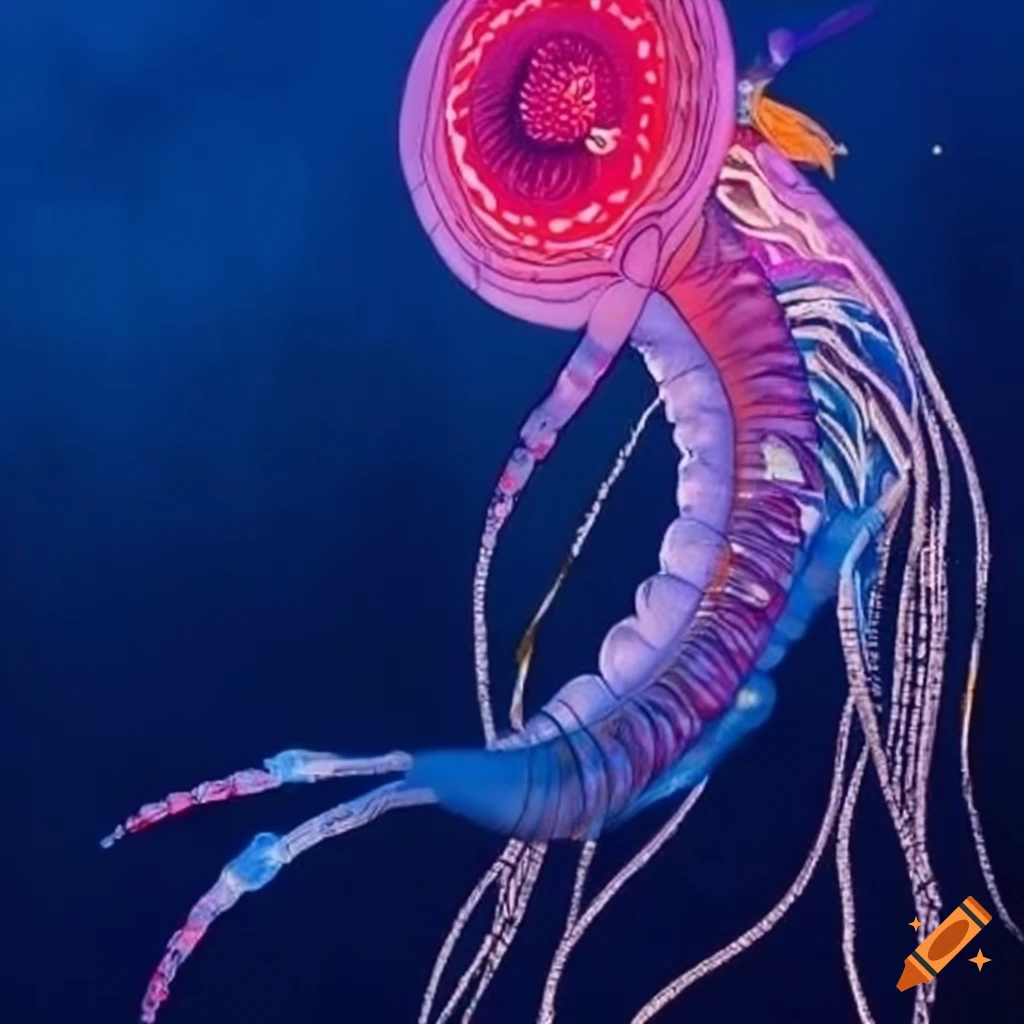 Art collaboration of siphonophore by alan aldridge and chiho aoshima on ...