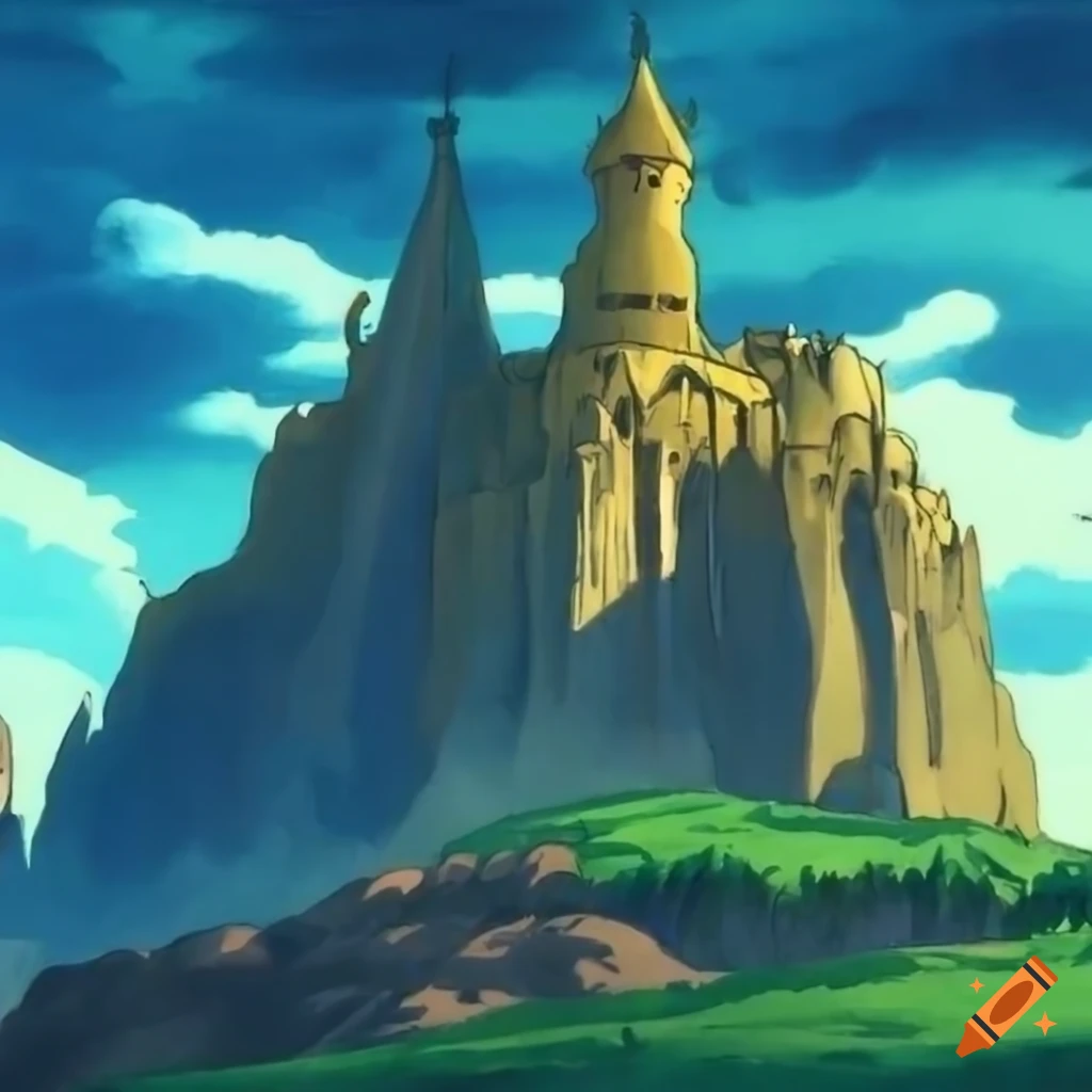 Hayao miyazaki's rendition of hyrule castle in studio ghibli style on ...